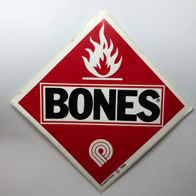 Vintage - Bones Flammable Sticker - SellerDoor