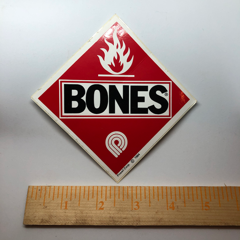 Vintage - Bones Flammable Sticker - SellerDoor
