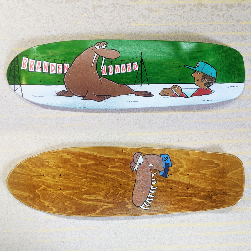Hand-painted Branden Howard am appreciation Platipus deck by R.B ...